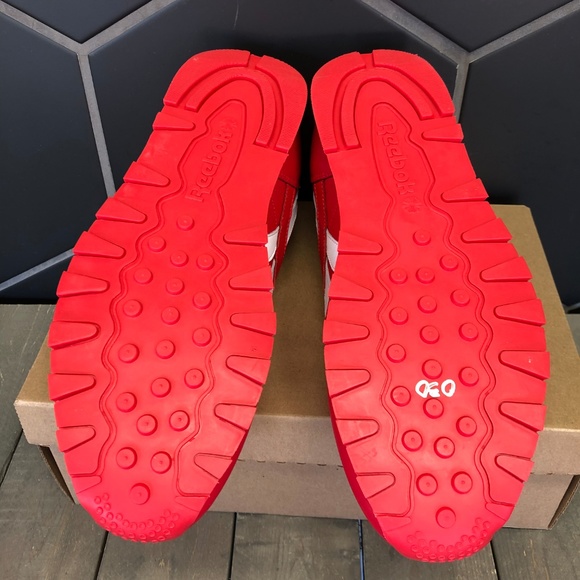 Reebok | Shoes | New Reebok Classic Leather Mu Red White Sneaker | Poshmark